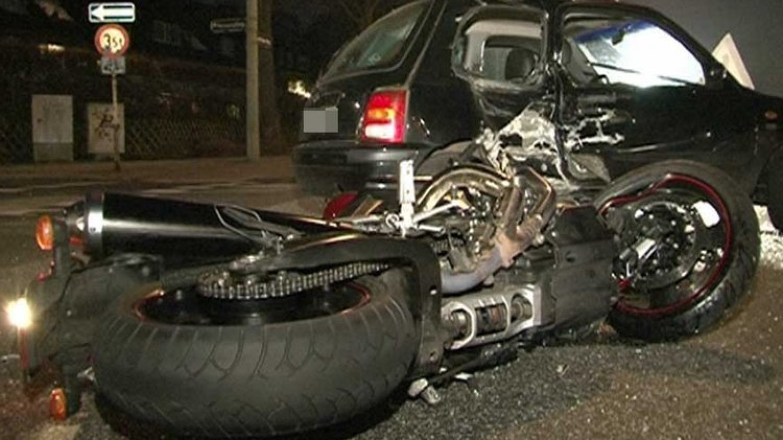 Motorrad-Unfall auf dem Schiffbeker Weg