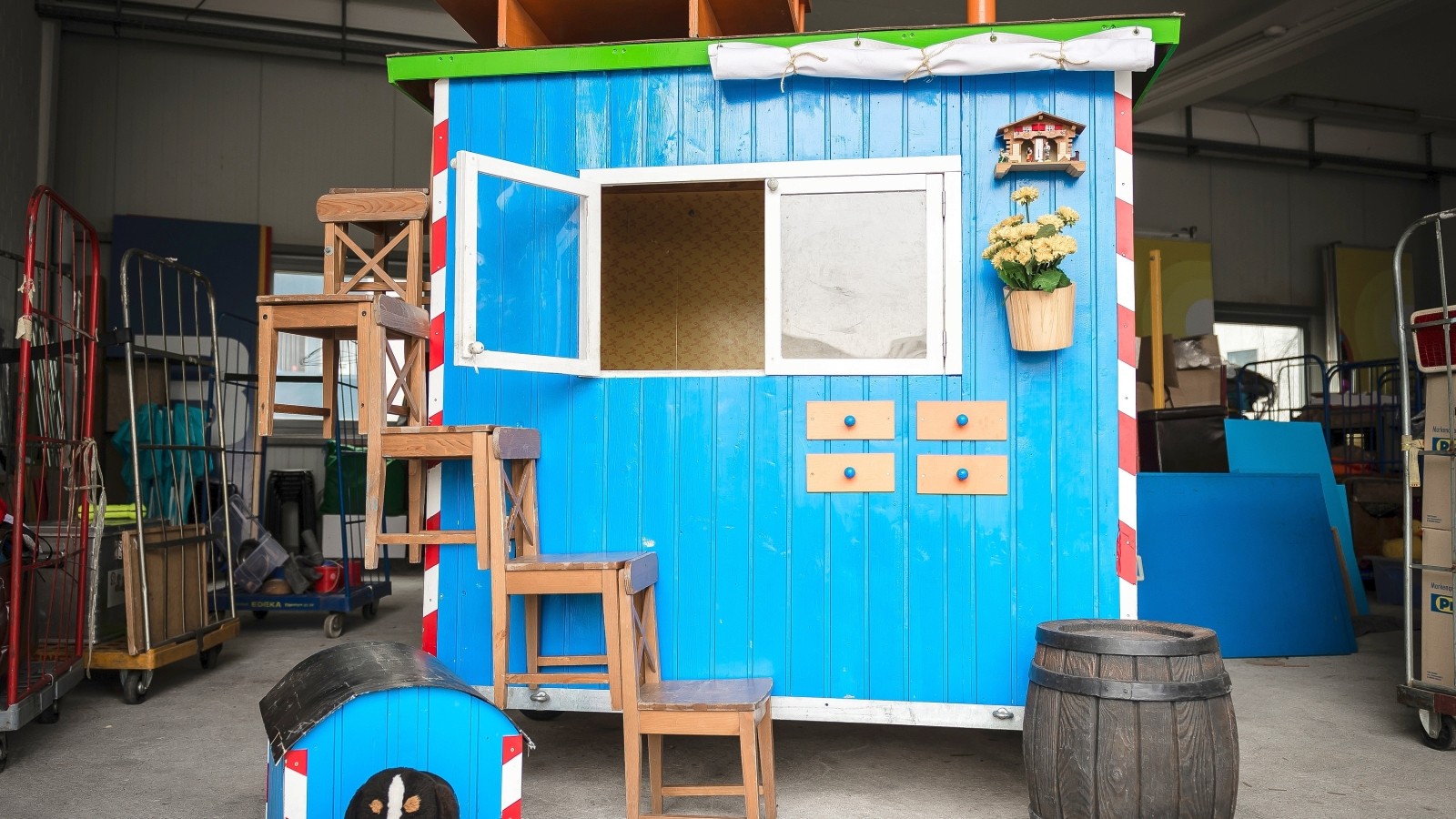 Party in Peter Lustigs Bauwagen