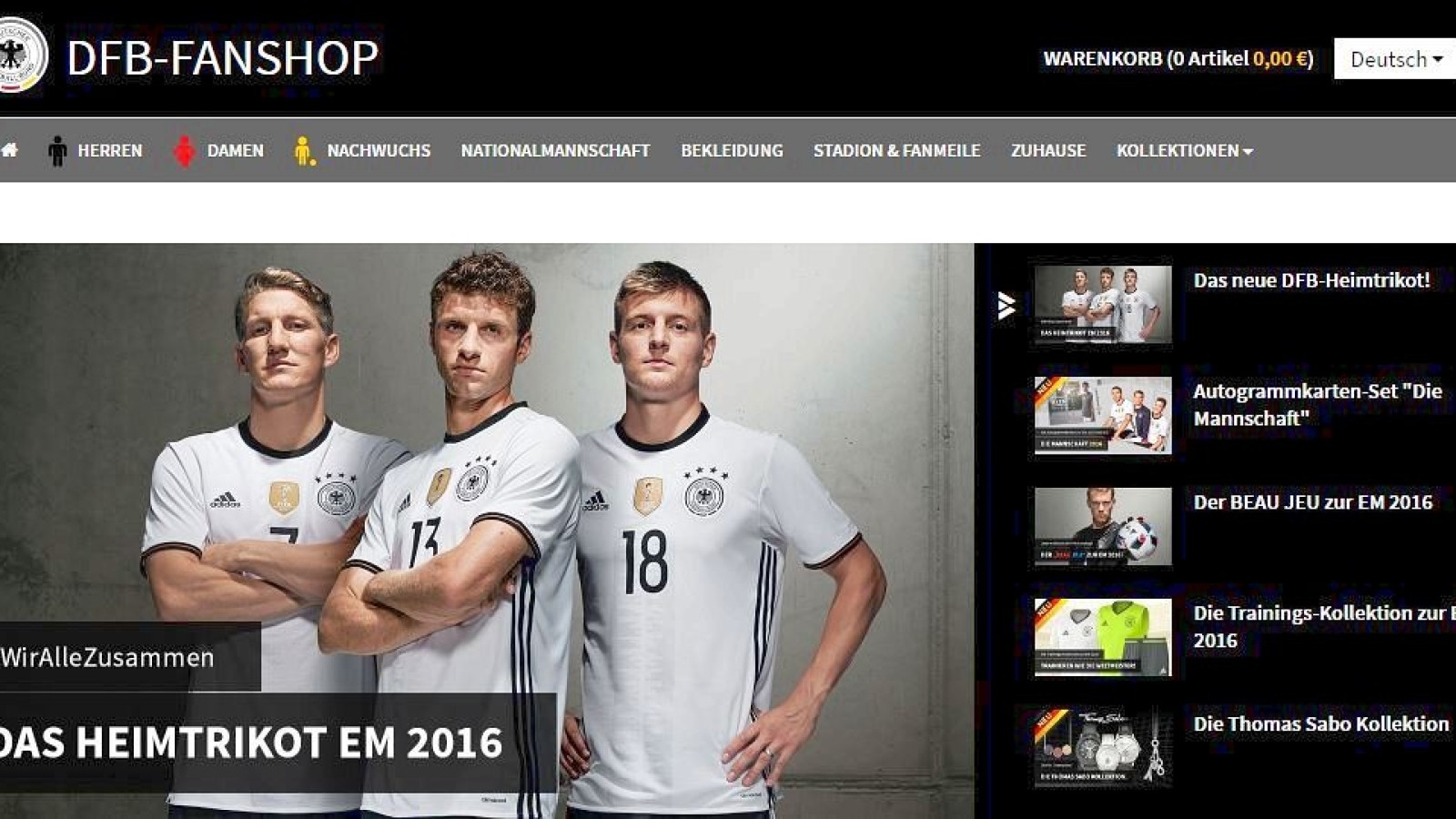 DFB-Fanshop landet im Test zur EM nur im Mittelfeld