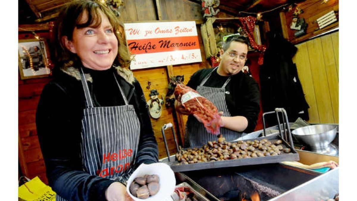 Eiswagen zum Maronenofen umgebaut