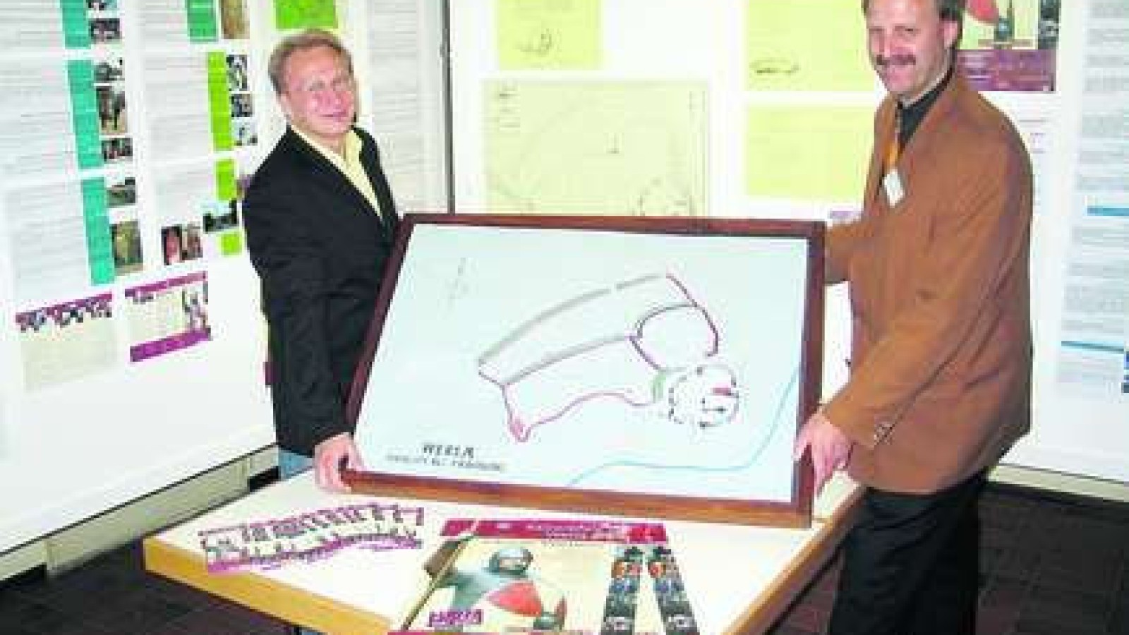 Modell der Pfalz Werla dokumentiert ihre Größe