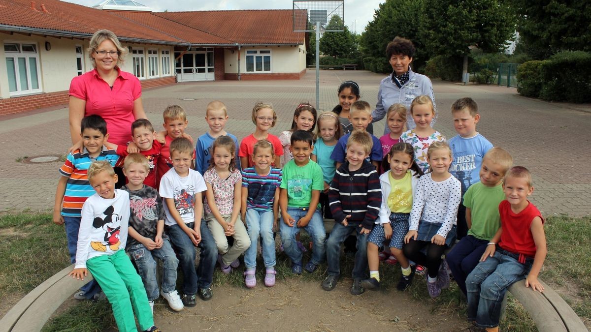 Die Erstklässler in der Stadt Salzgitter