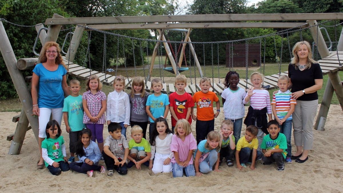 Die Erstklässler in der Stadt Salzgitter