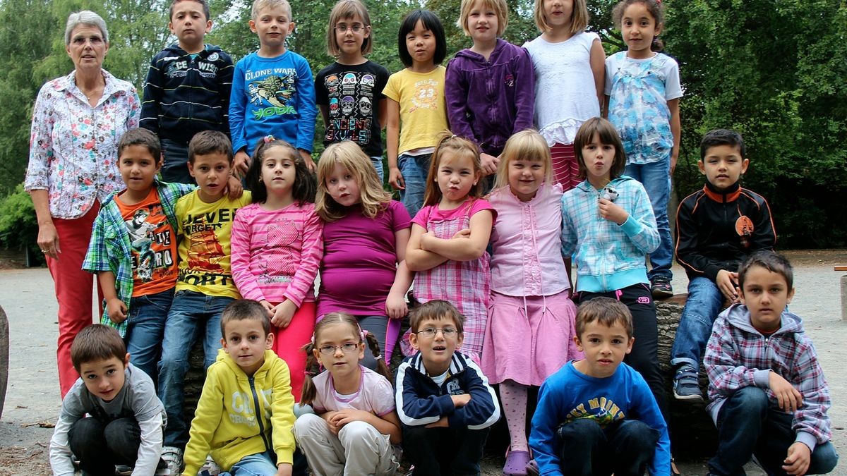 Die Erstklässler in der Stadt Salzgitter