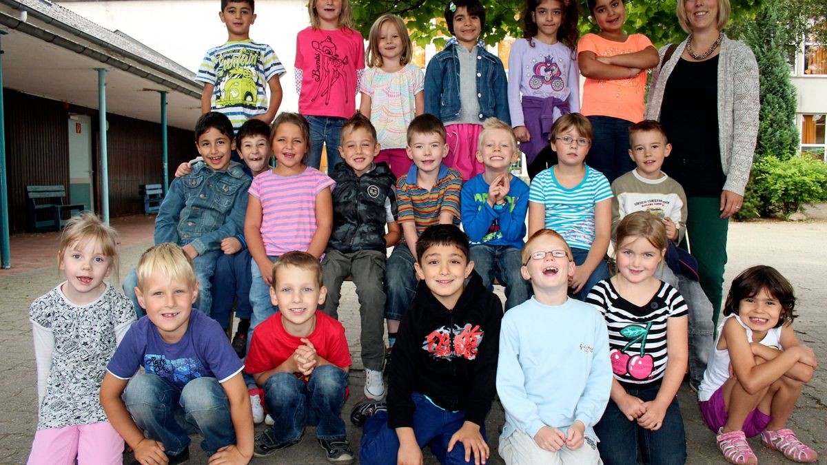 Die Erstklässler in der Stadt Salzgitter