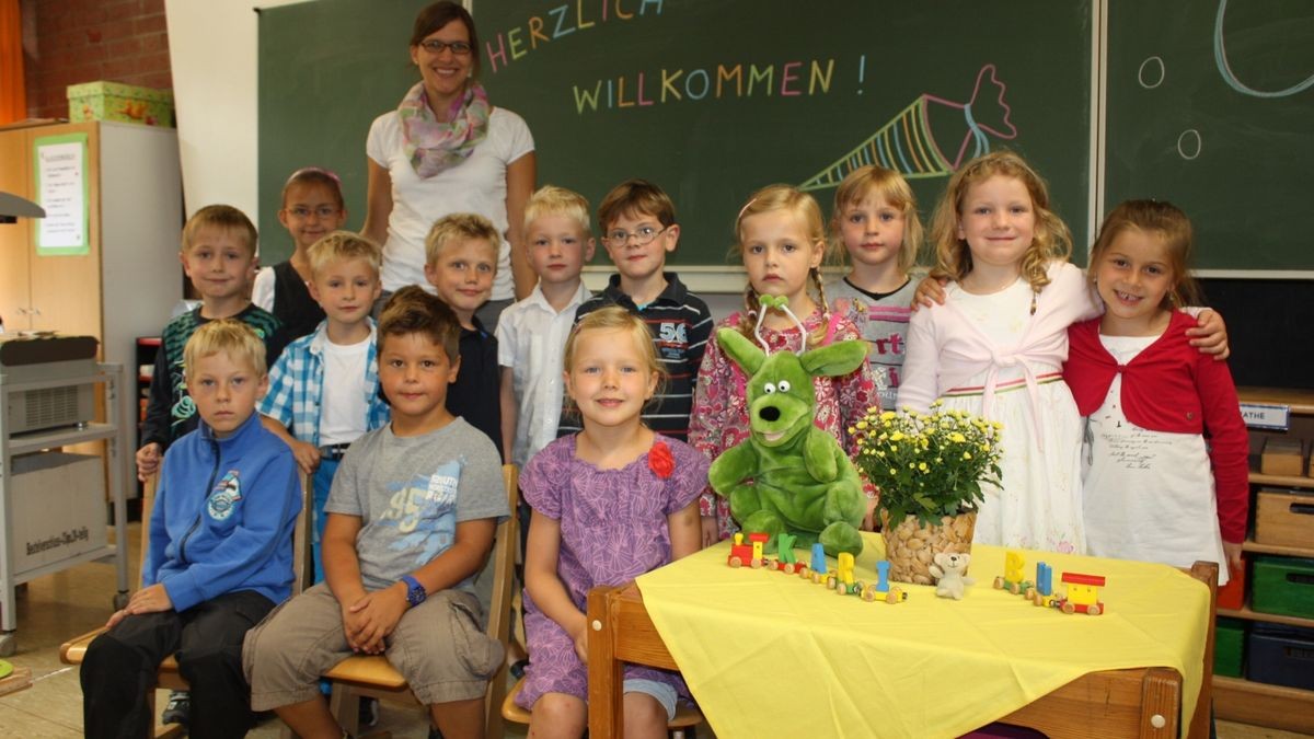 Die Erstklässler in der Stadt Salzgitter