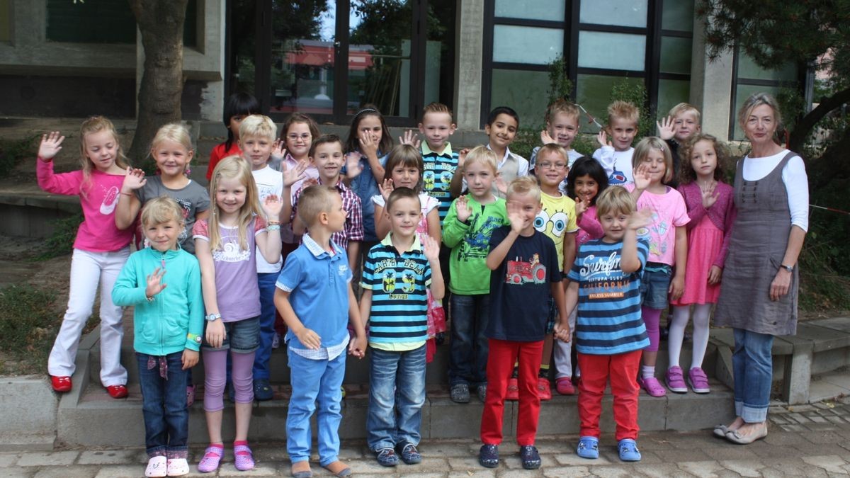 Die Erstklässler in der Stadt Salzgitter