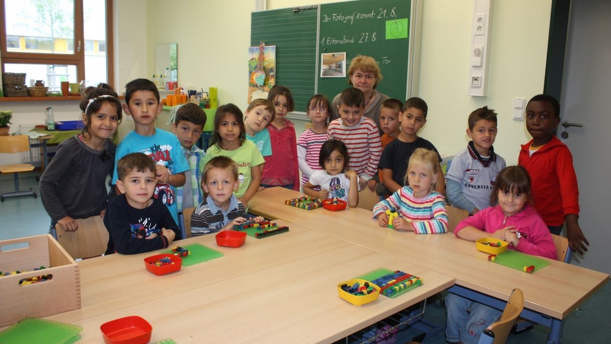 Die Erstklässler in der Stadt Salzgitter