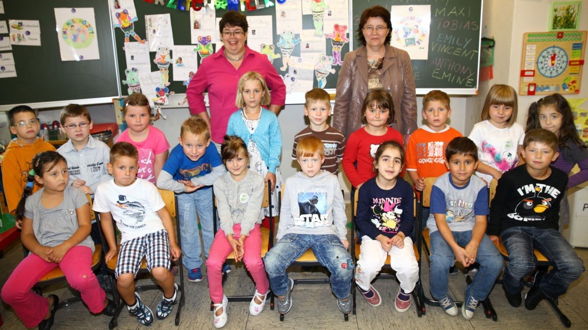 Die Erstklässler in der Stadt Salzgitter