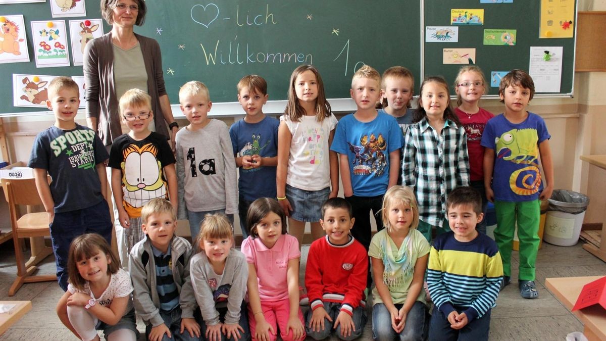 Die Erstklässler in der Stadt Salzgitter