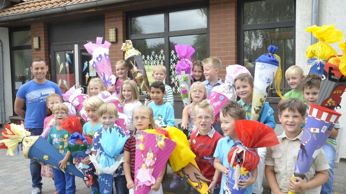 Die Erstklässler in der Stadt Salzgitter