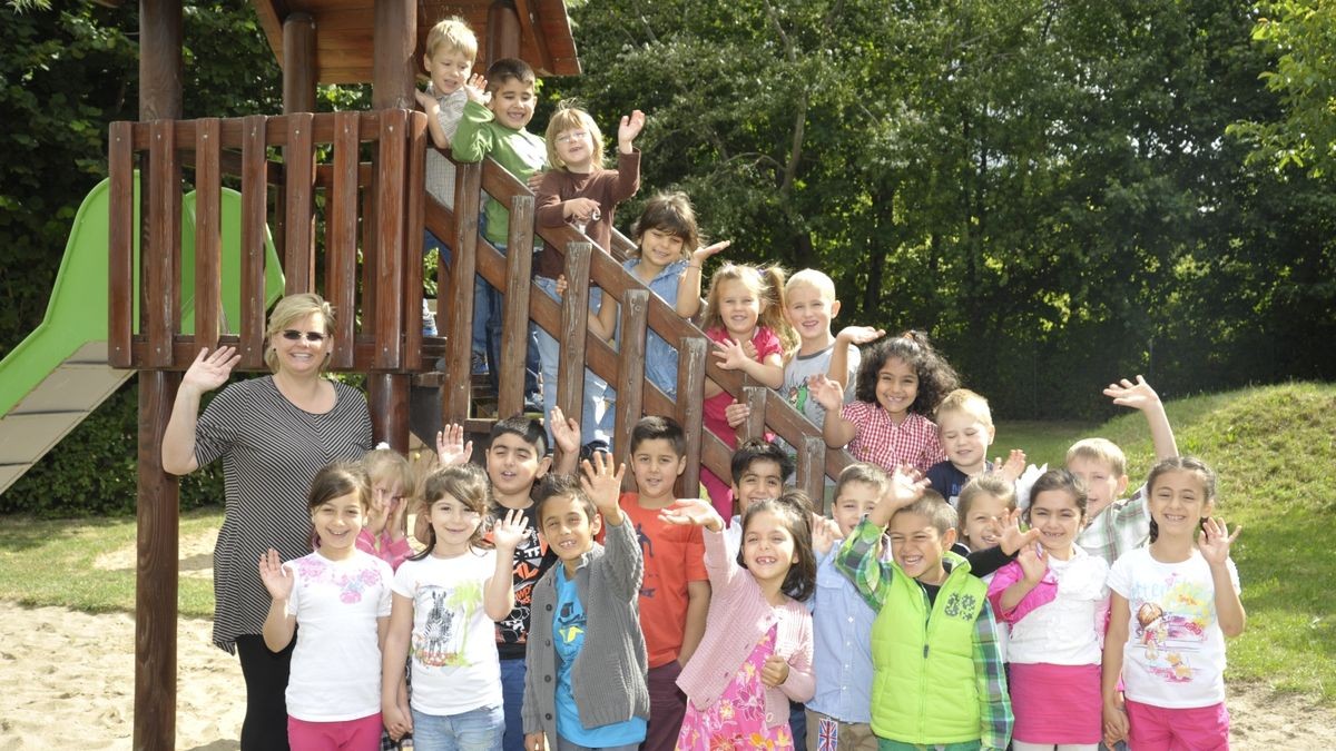 Die Erstklässler in der Stadt Salzgitter