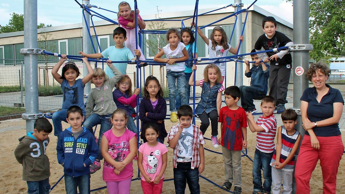 Die Erstklässler in der Stadt Salzgitter