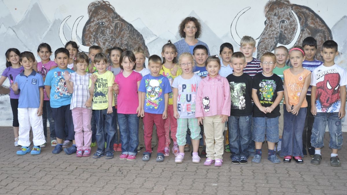 Die Erstklässler in der Stadt Salzgitter