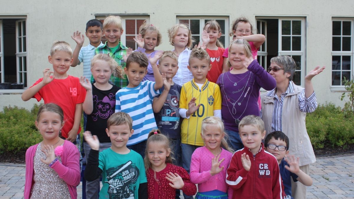 Die Erstklässler in der Stadt Salzgitter