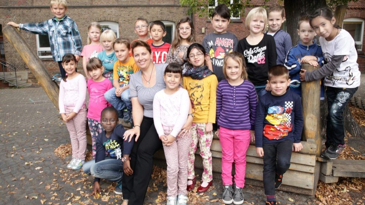 Die Erstklässler in der Stadt Salzgitter