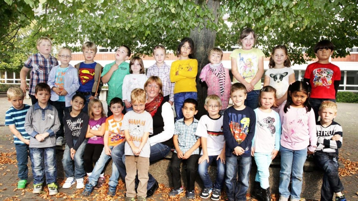 Die Erstklässler in der Stadt Salzgitter