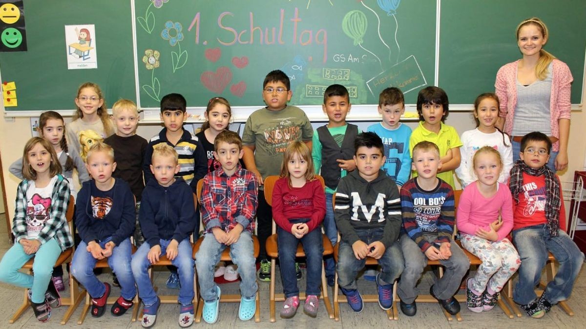Die Erstklässler in der Stadt Salzgitter