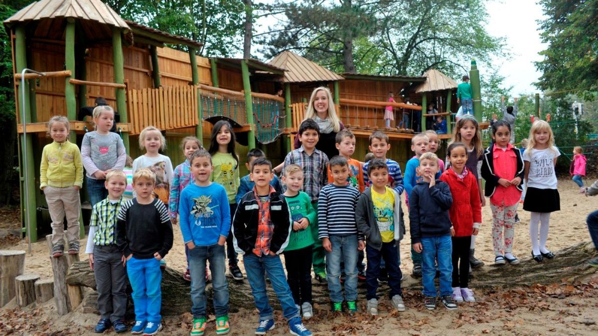 Die Erstklässler in der Stadt Salzgitter