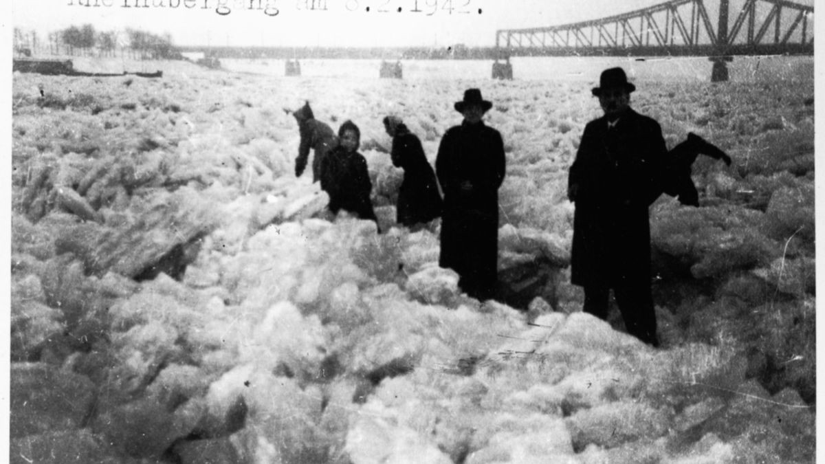 Als der Rhein in Düsseldorf zugefroren war