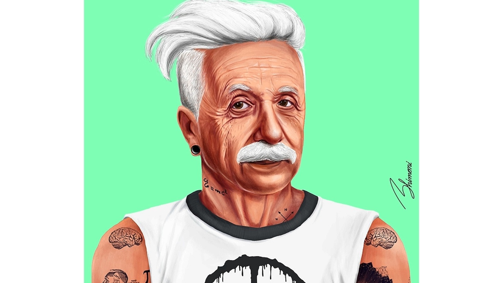 Künstler macht aus Putin und Co. Hipster