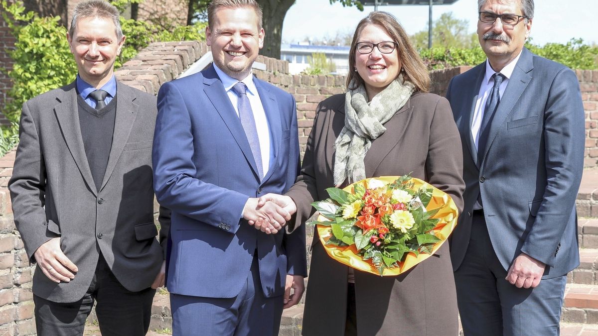 Das Führungsquartett im Weseler Rathaus ist komplett
