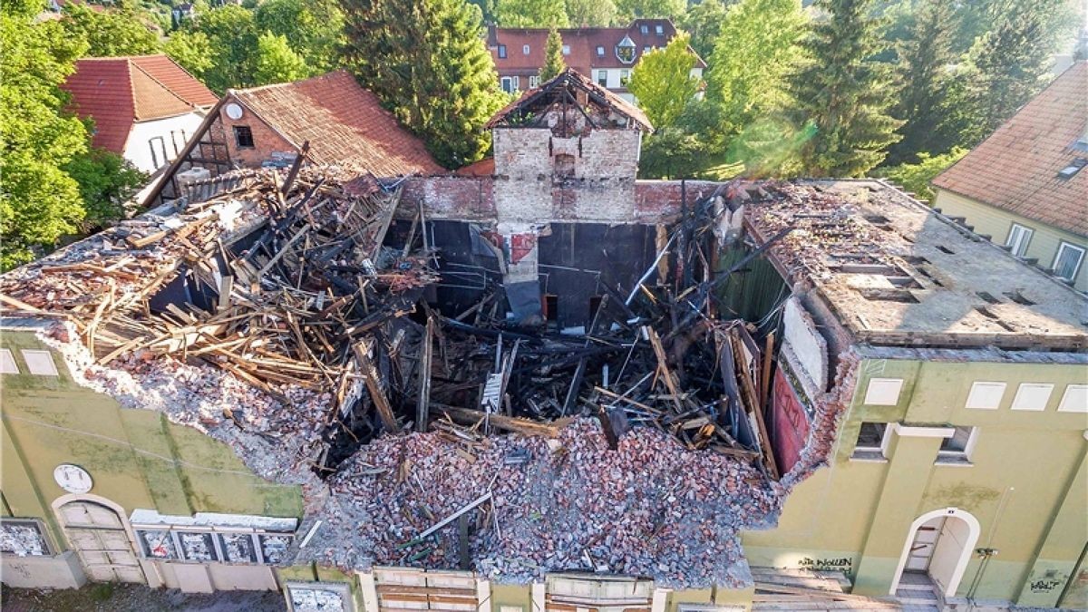Luftbild zeigt Ausmaß des Schadens am Osteroder Kino