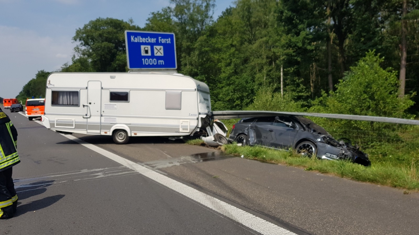 Zehn verletzte Personen bei Unfall auf A57 bei Goch