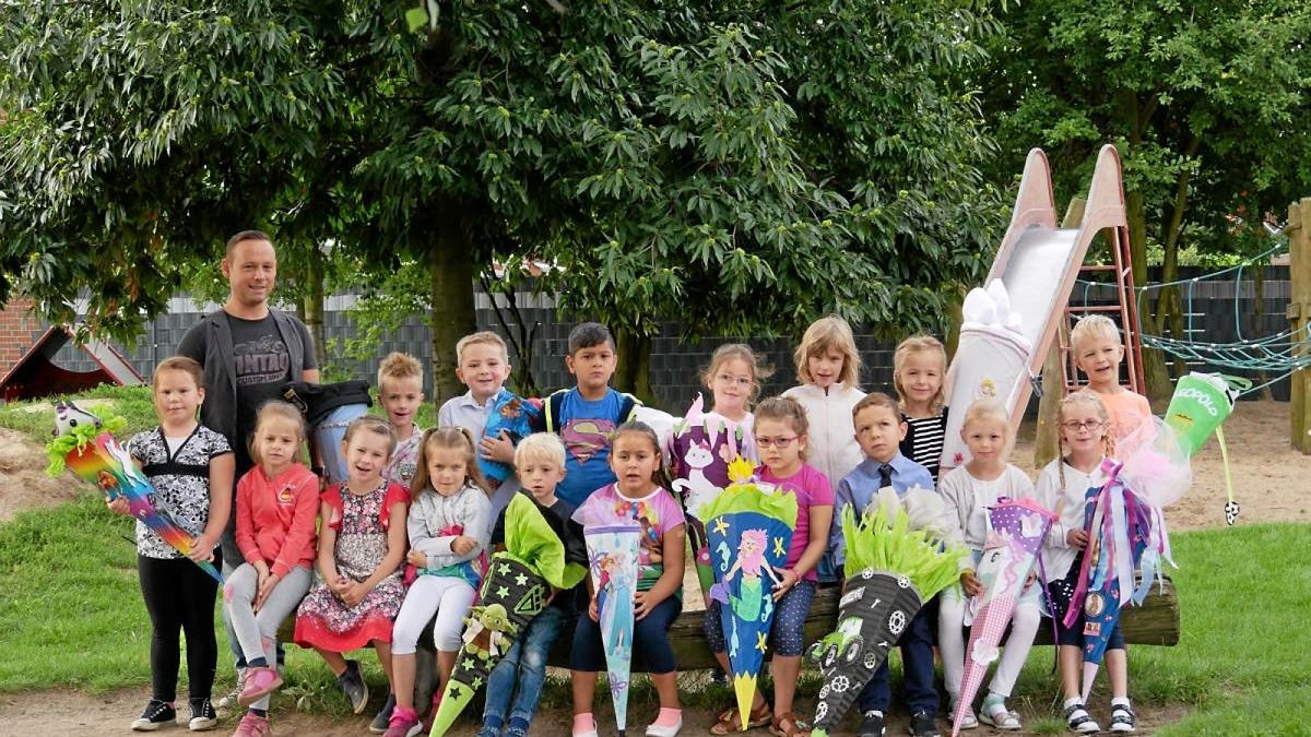 Erstklässler in der Stadt Salzgitter