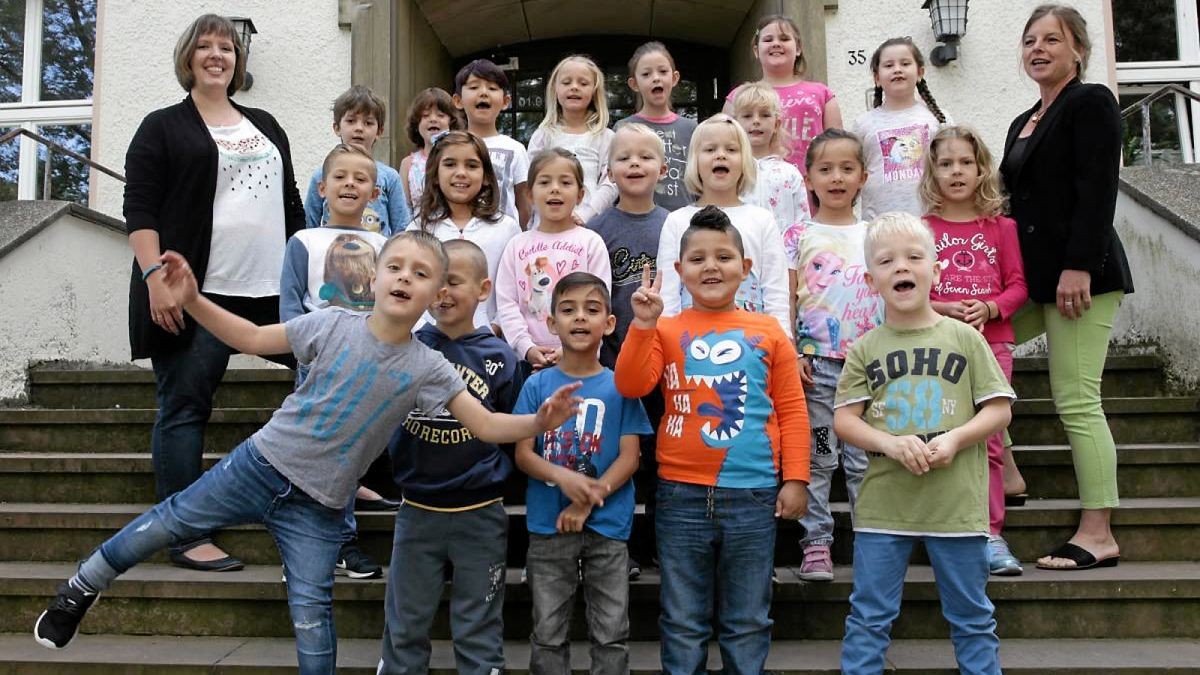 Erstklässler in der Stadt Salzgitter