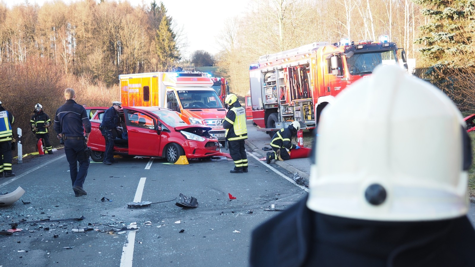 Drei Verletzte bei schwerem Unfall in Iserlohn