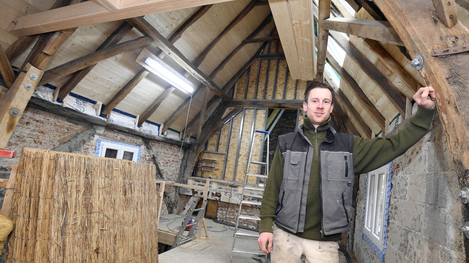 Andre Venes saniert in Rees ein Fachwerkhaus, erbaut um 1550