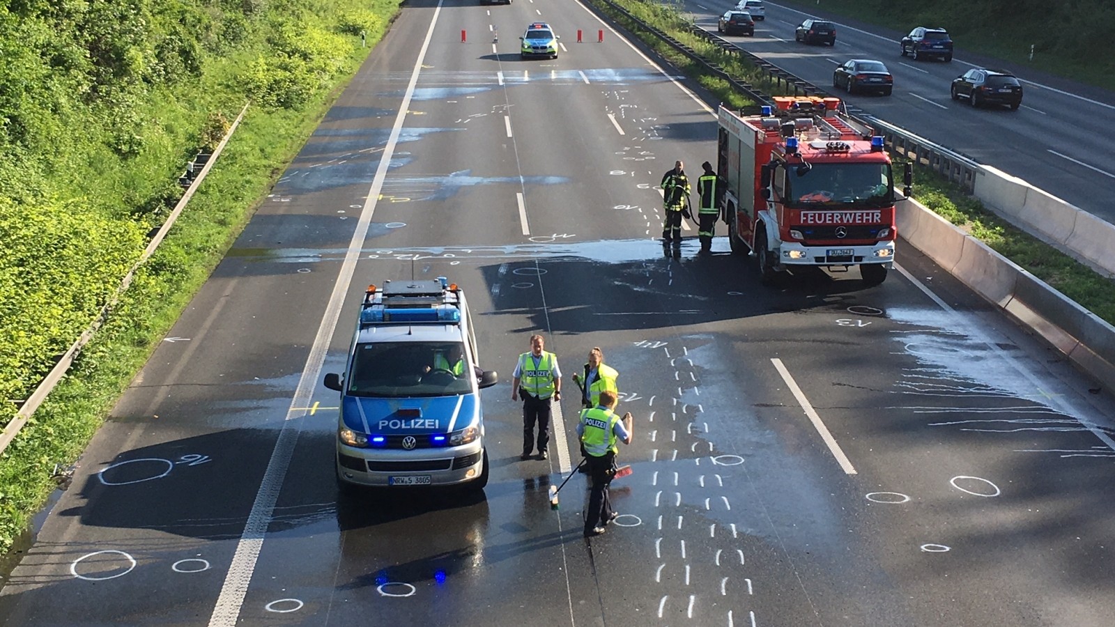 Sperrung aufgehoben: A3 nach tödlichem Unfall wieder frei