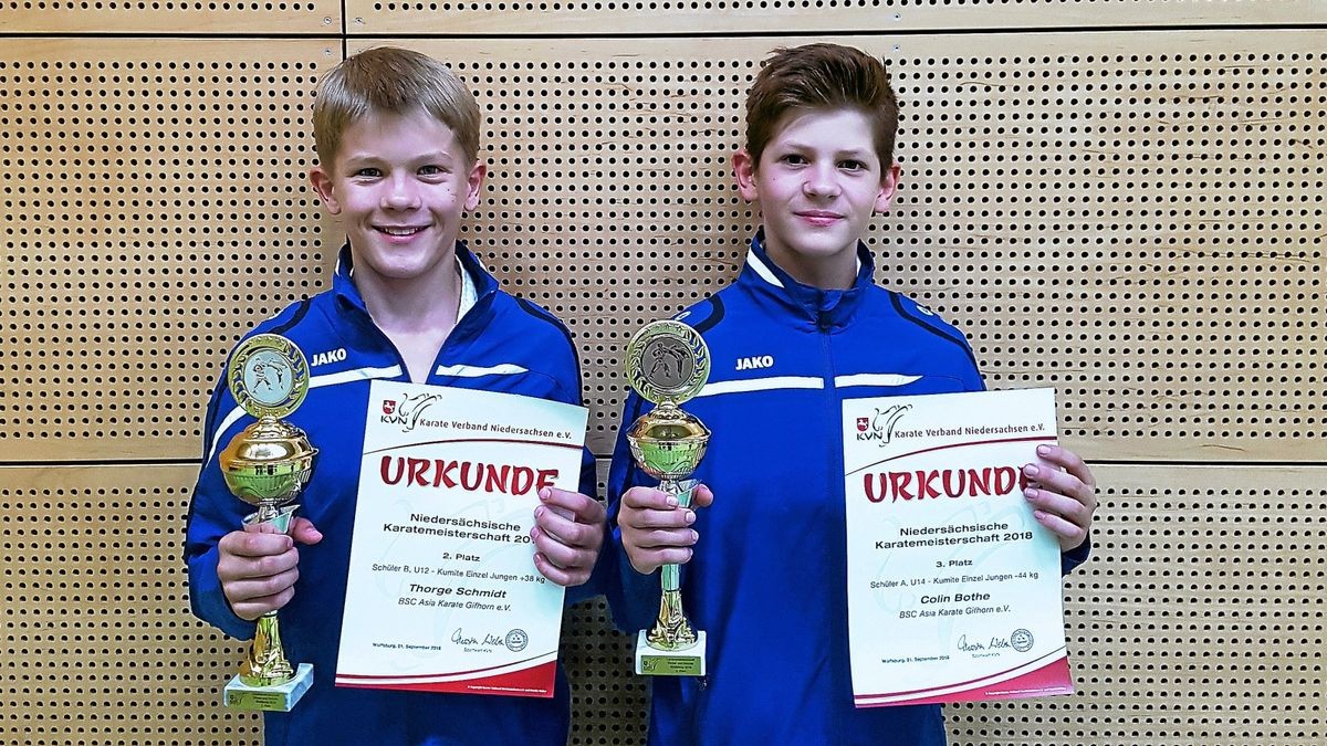 Landesmeisterschaft im Karate: Doppeltes Podest für BSC Asia