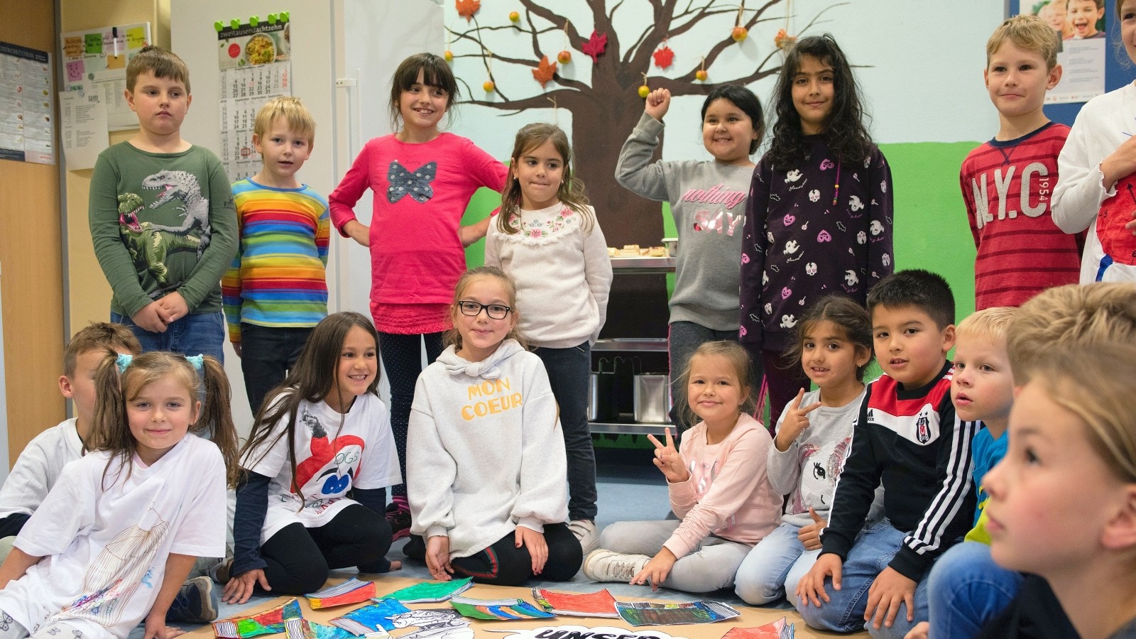 Kinder malen für eine besser Ausstattung der OGS