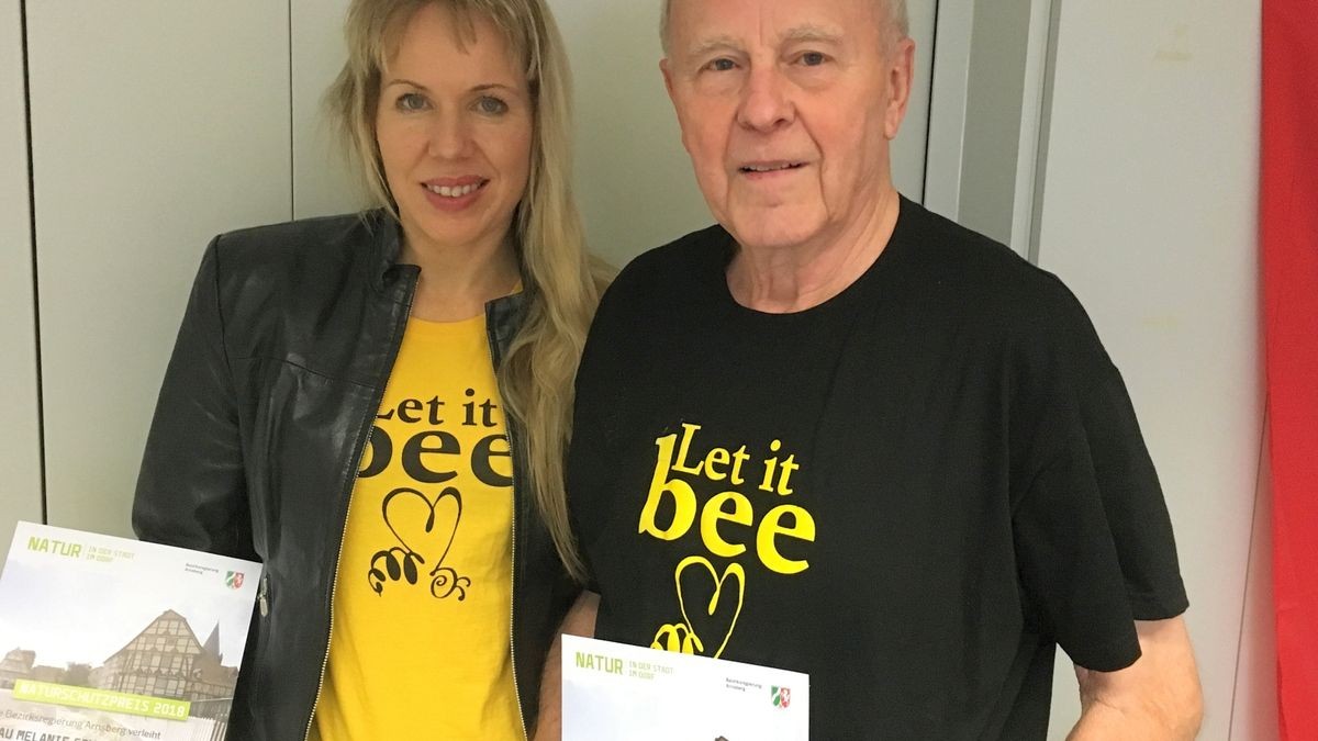 Mélanie Scheuermann und Klaus Lindner kämpfen für die Bienen