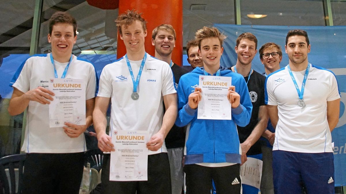 SSG-Männer schwimmen auf Platz zwei