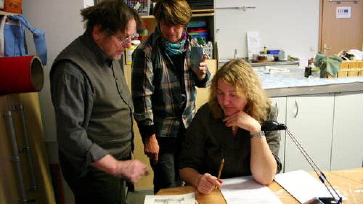 Hubertus Blase mit 26. Greizer Druckgrafikwerkstatt