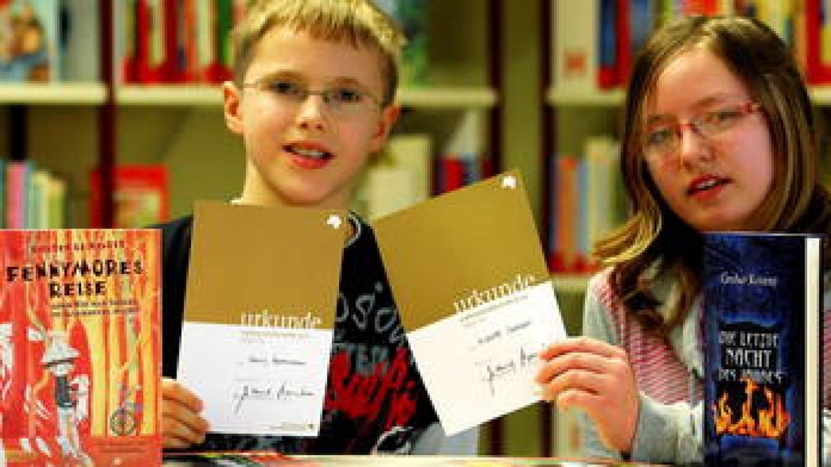 Henry und Michelle gewannen den Vorlesewettbewerb im Kyffhäuserkreis