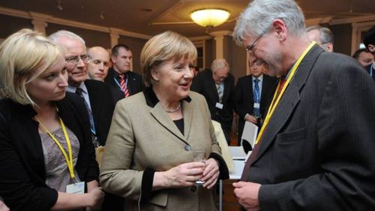 Das Zusammentreffen mit Angela Merkel nach dem Dialog