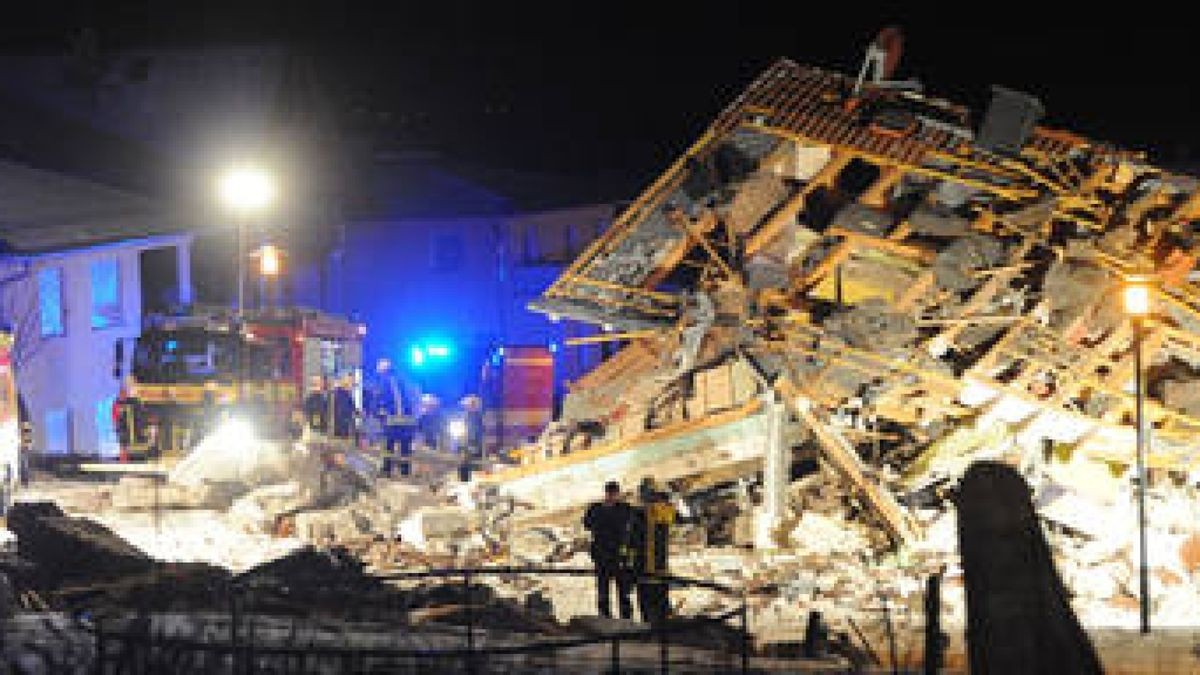 Wohnhaus in Jena nach Explosion eingestürzt