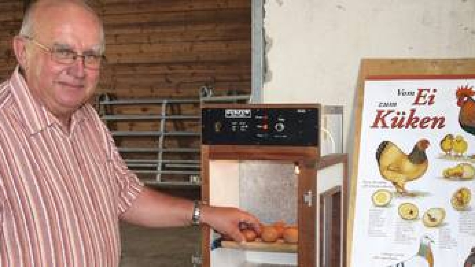 Befreiung aus dem Ei zum Tag der Land- und Forstwirtschaft in Knau