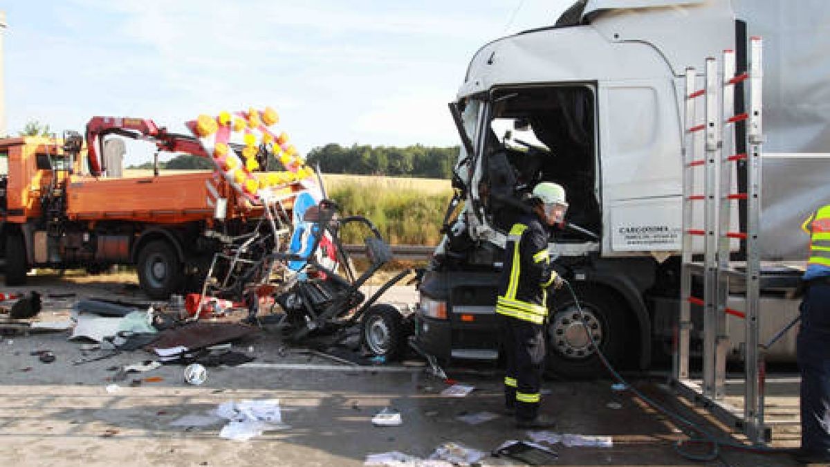 Schwerer LKW-Unfall am Donnerstagmorgen auf A4 bei Gera