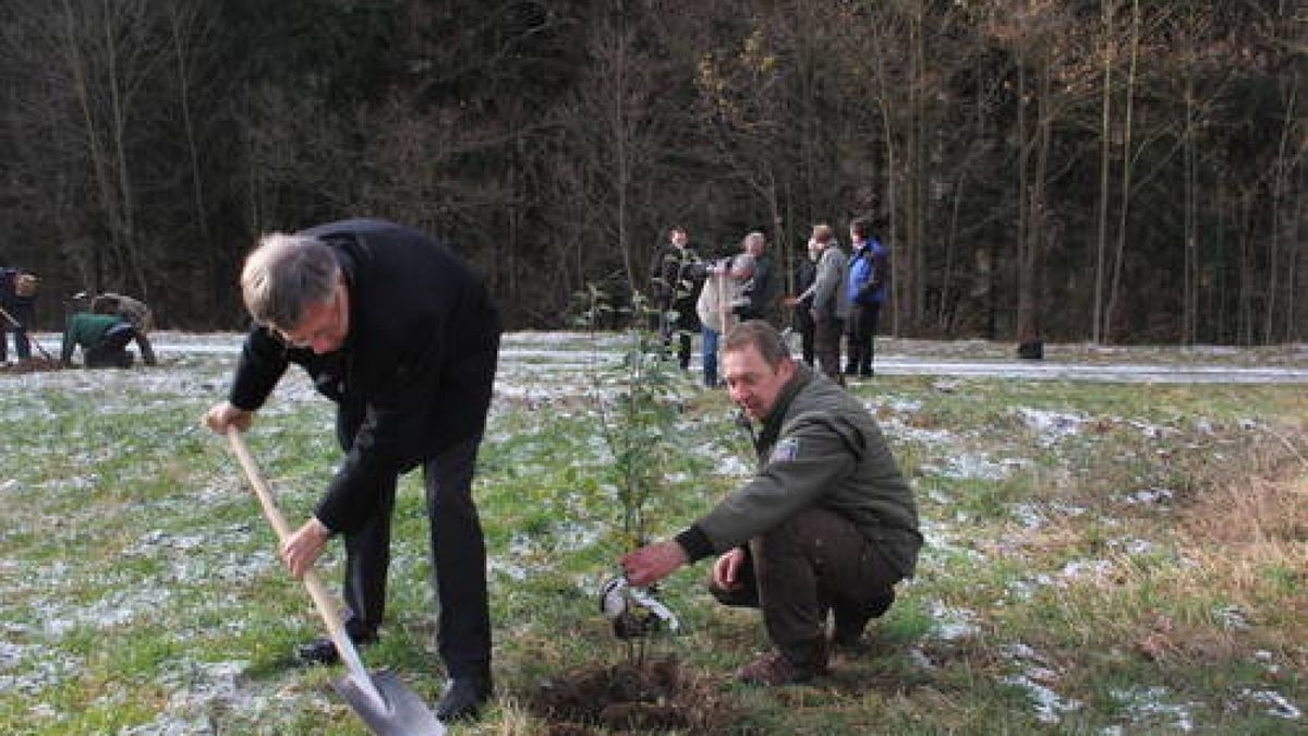 Symbolischer Start für den Bau des Walderlebnispfades in Ziegenrück
