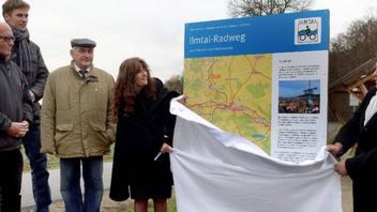 Einweihung von Infotafel am Ilmtal-Radweg