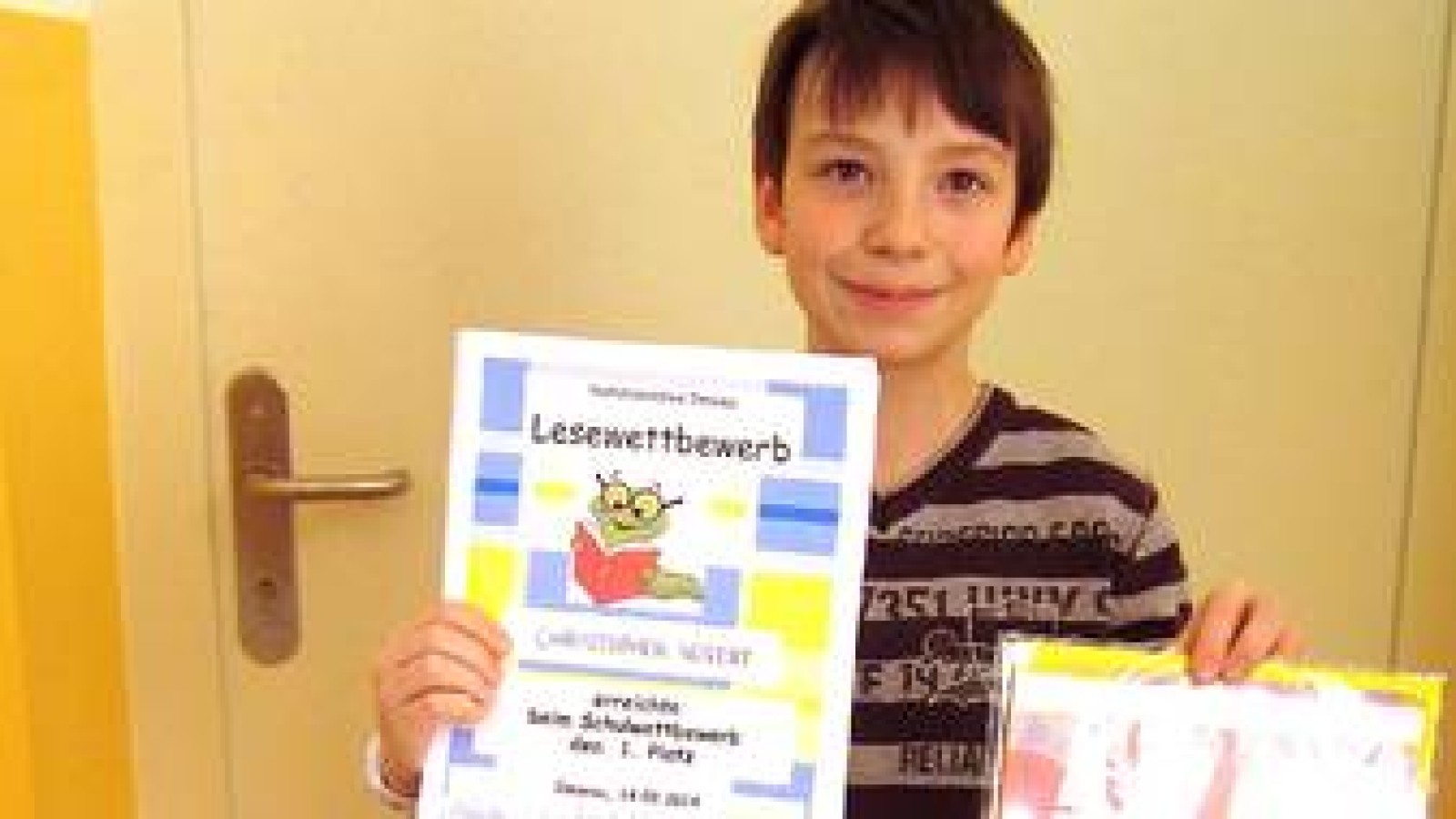 Christopher Seifert ist der beste Vorleser an der Pestalozzischule