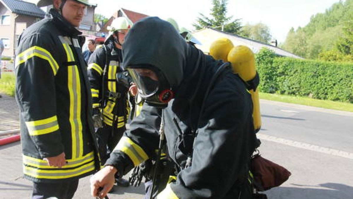 Löschübung im Bikerclub bei Gotha
