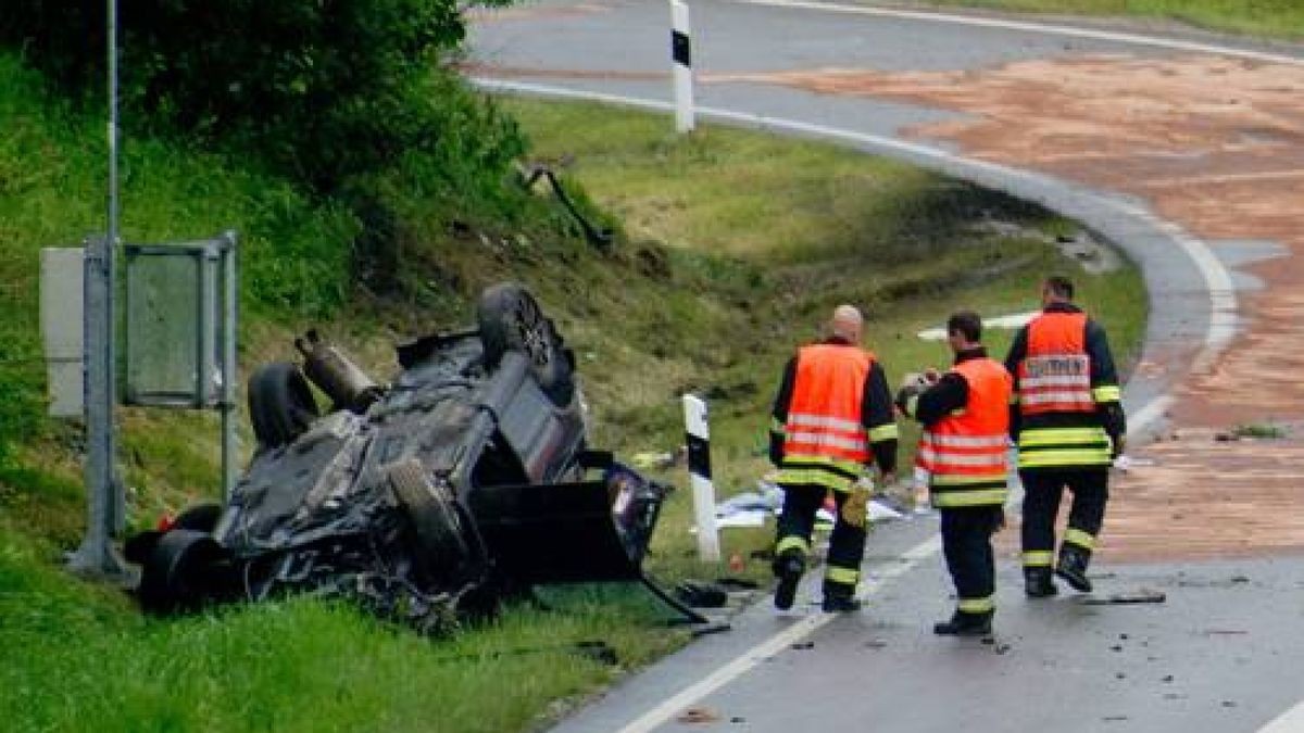 Schwerer Unfall auf der A4 an der Anschlussstelle Erfurt-Ost