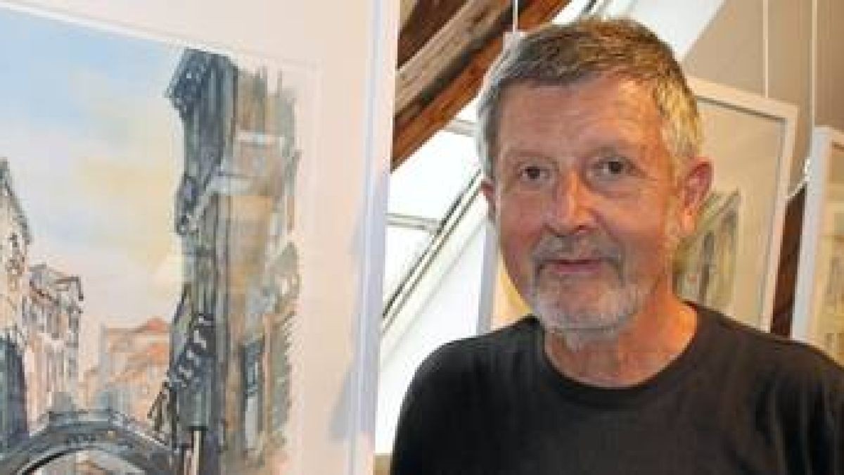 Vorliebe für Aquarelle: Erfurter stellt in Kulturscheune Mühlberg aus