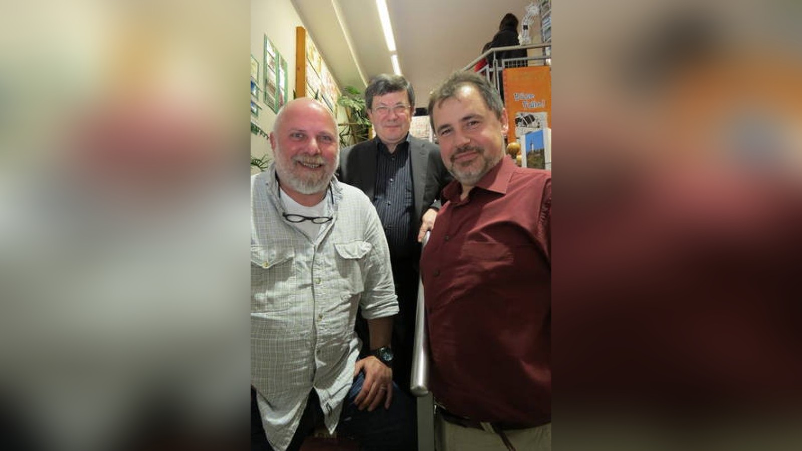 Marius Koity, Volker Müller und Karsten Schaarschmidt lesen in Greiz